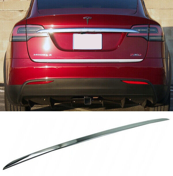 TESLA Model X - Chrome Trunk Trim - Tailgate Accent - Premium Car Rear ...