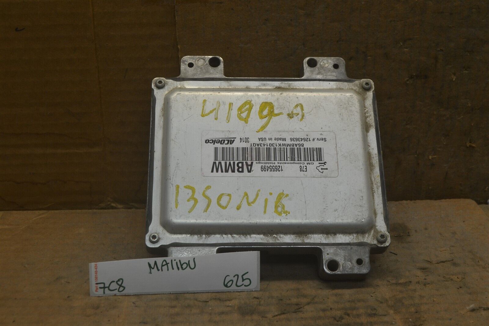 2012-2016 Chevrolet Cruze Engine Control Unit ECU 12643636 Module 625 ...