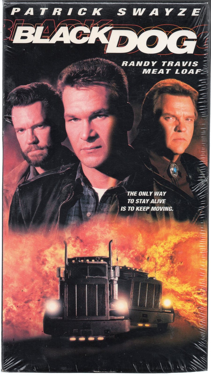 BLACK DOG (vhs) *NEW* big-rig Road Warriors have to avoid Smokey & the ...