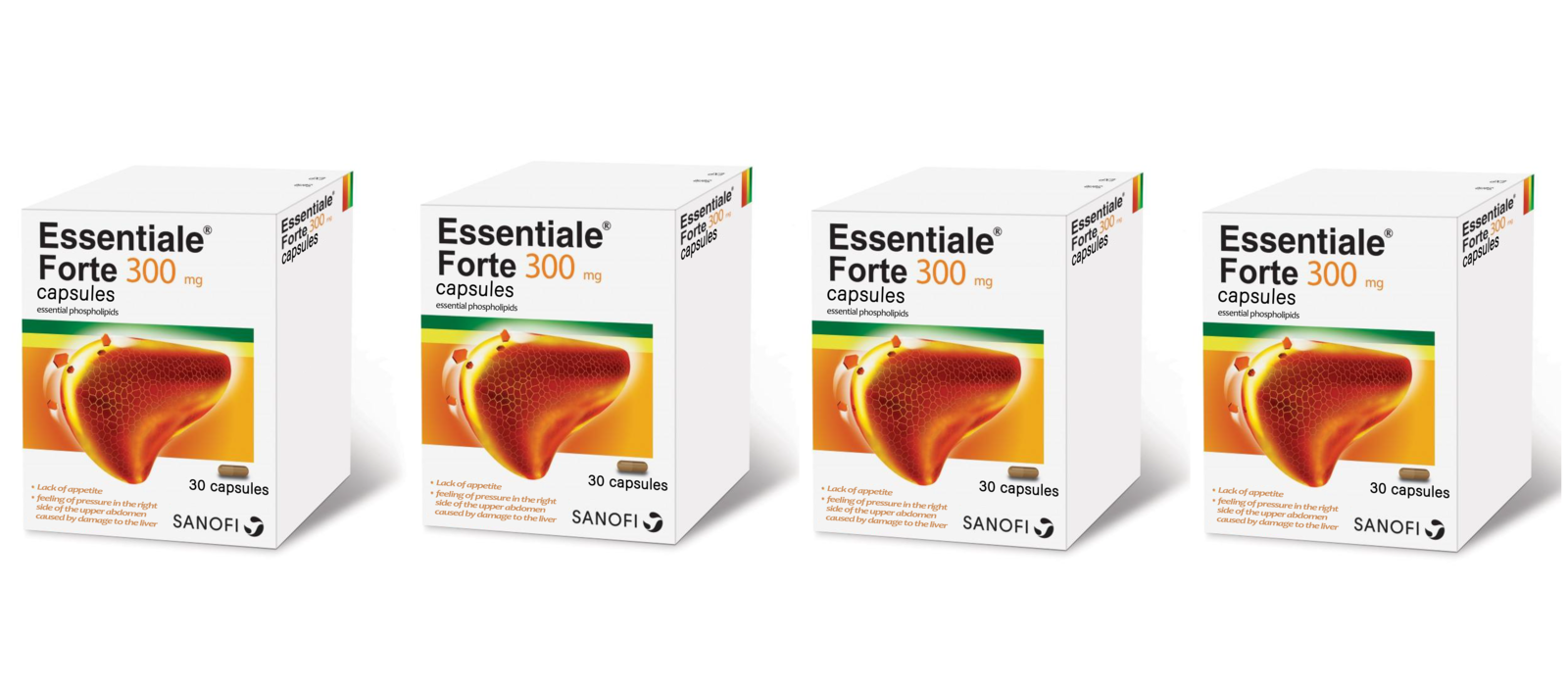 Essentiale Forte 30 Capsules - (4x30) - Total 120 Capsules - Vitamins ...