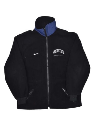 Vintage Nike Penn State Basketball Fleece Jacket Mens M Black Zip ...