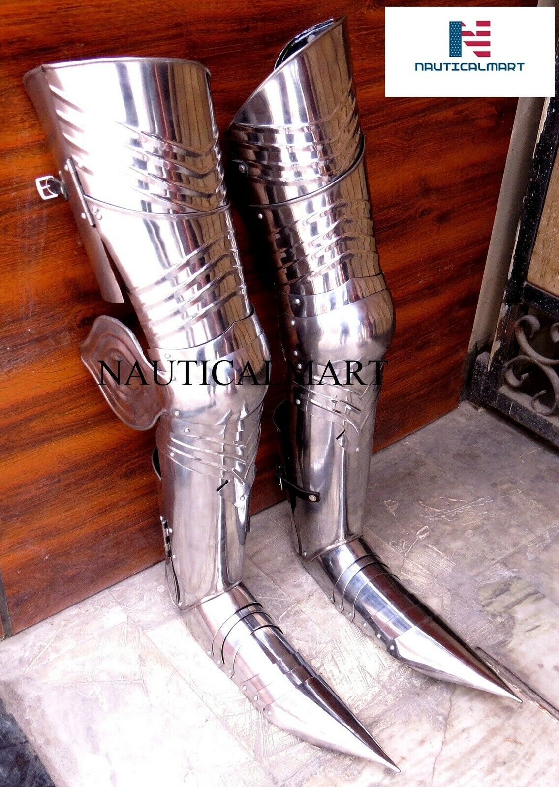 Larp Armor - Medieval Leg Guard Wearable Halloween Costume - Knives ...