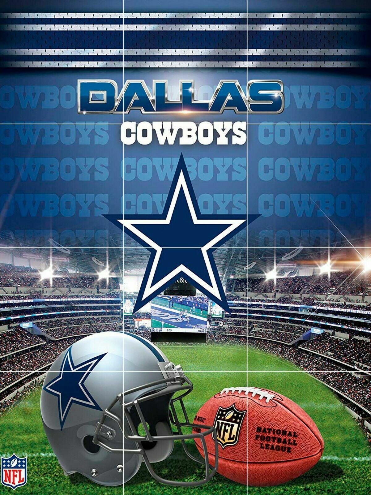 Dallas cowboys football stadium helmet CERAMIC TILE MURAL BACKSPLASH ...
