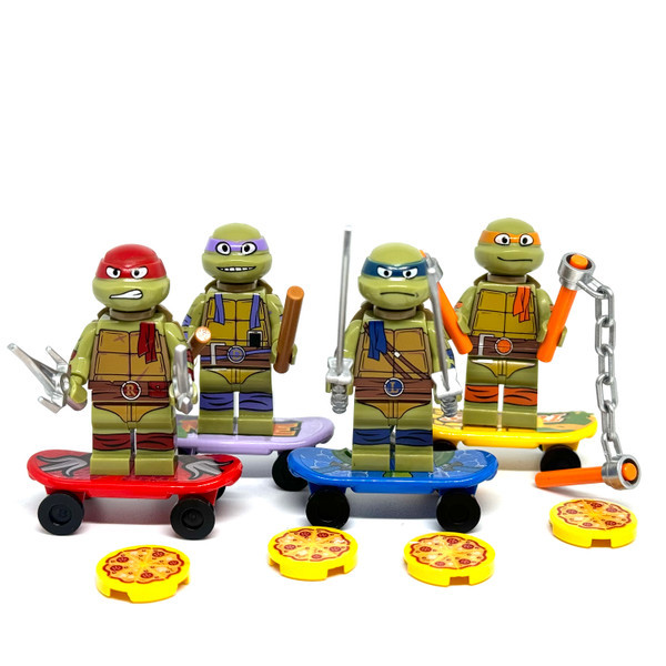 PLTOYS Teenage Mutant Ninja Turtles Minifigures Superhero Custom 4 ...