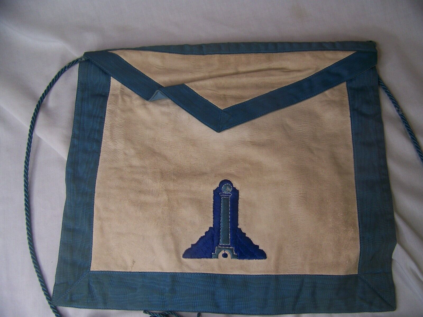 1930s VINTAGE SENIOR WARDEN MASONIC APRON NO NAME FREEMASONRY REGALIA ...