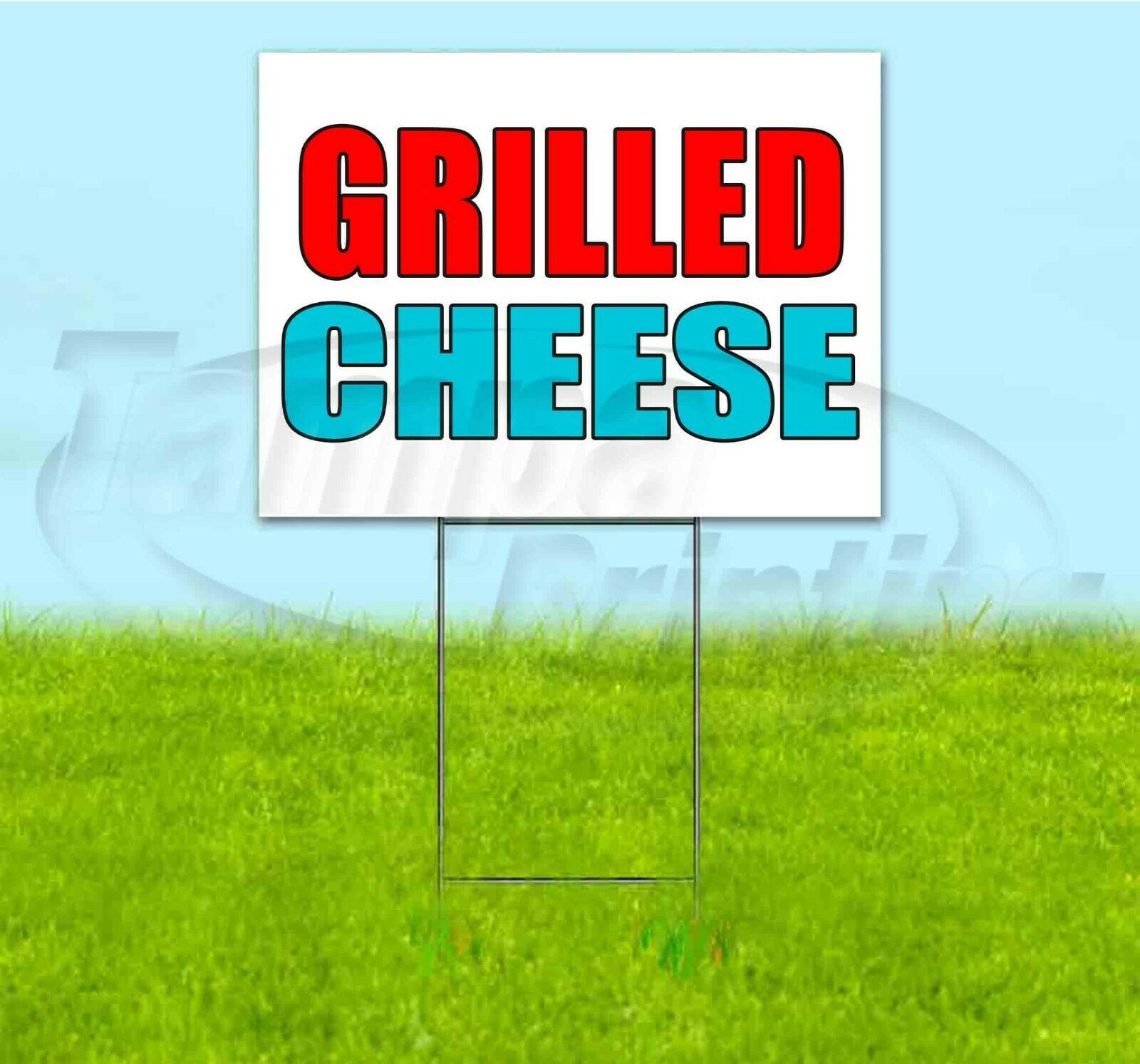 GRILLED CHEESE 18x24 Yard Sign WITH STAKE Corrugated Bandit USA ...