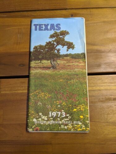 Vintage 1973 Texas Official Highway Travel Map Brochure - US