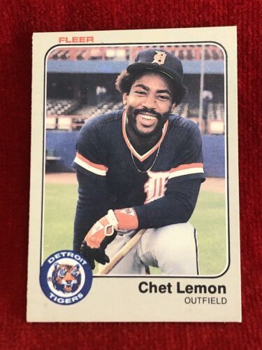 Chet Lemon Outfield Tigers 1983 Fleer #335 MINT - Trading Card Singles