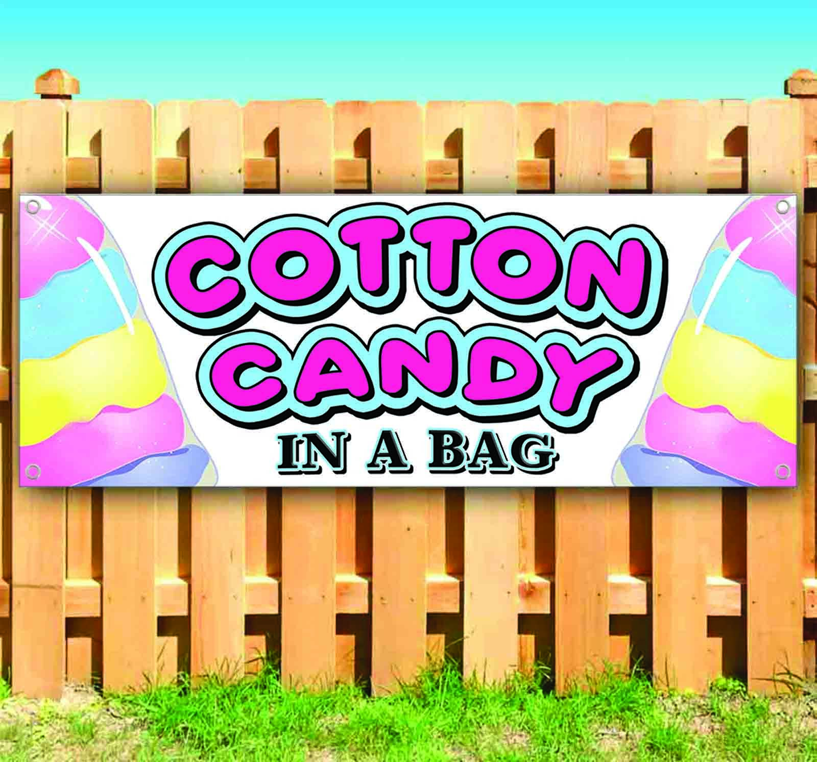 COTTON CANDY IN A BAG Banner Advertising Vinyl Flag Sign Many Sizes ...