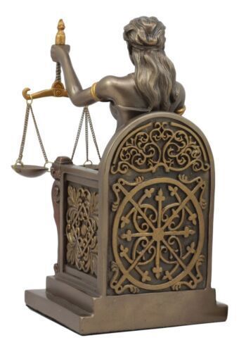 Seated Lady Justice Statue 8"Tall Greek Goddess La Justica Dike ...