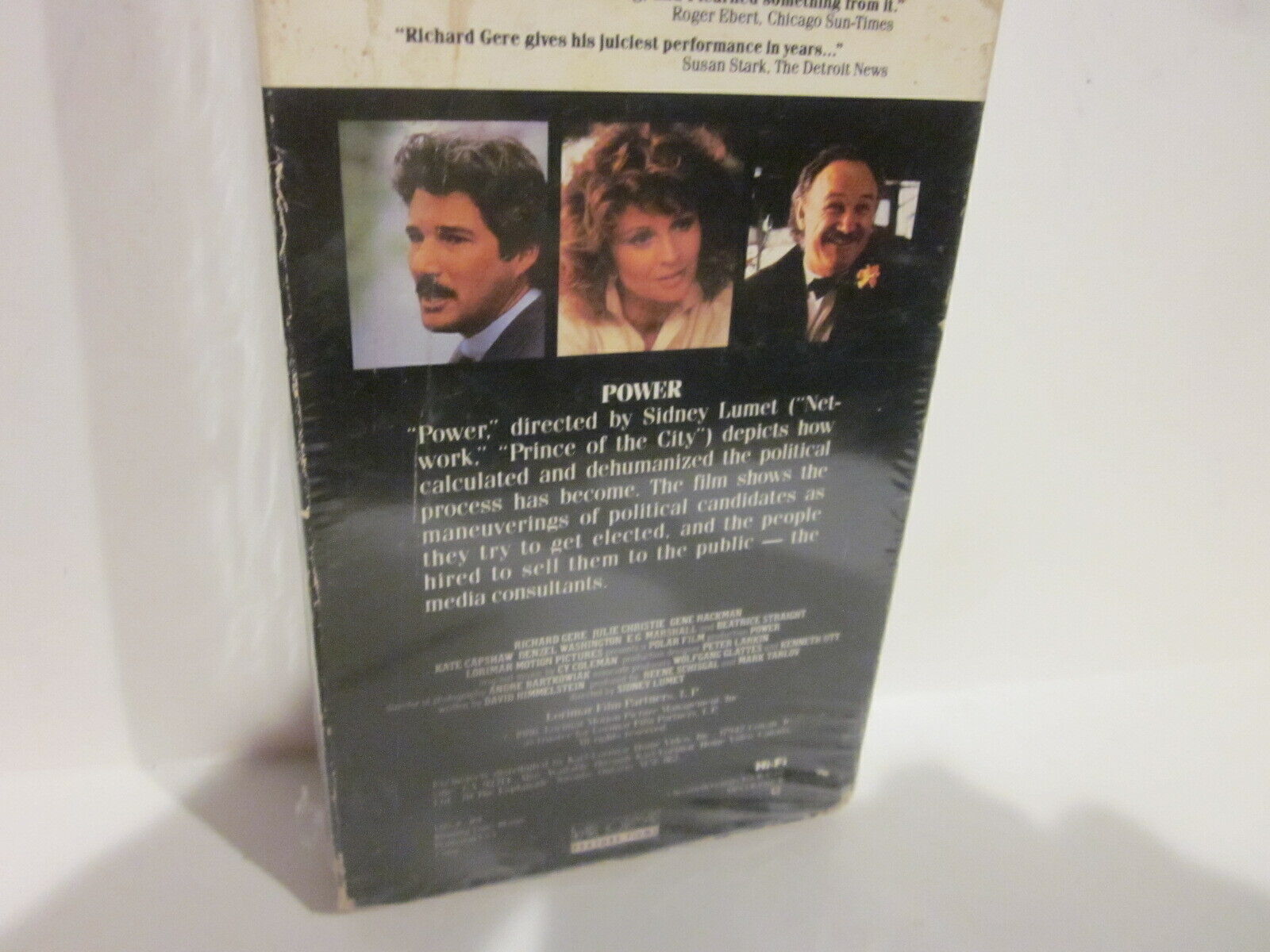 Power VHS Video Richard Gere Julie Christie Gene Hackman - VHS Tapes