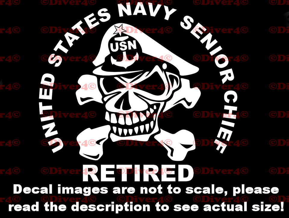 US Navy Senior Chief Retired Decal Bumper and 50 similar items