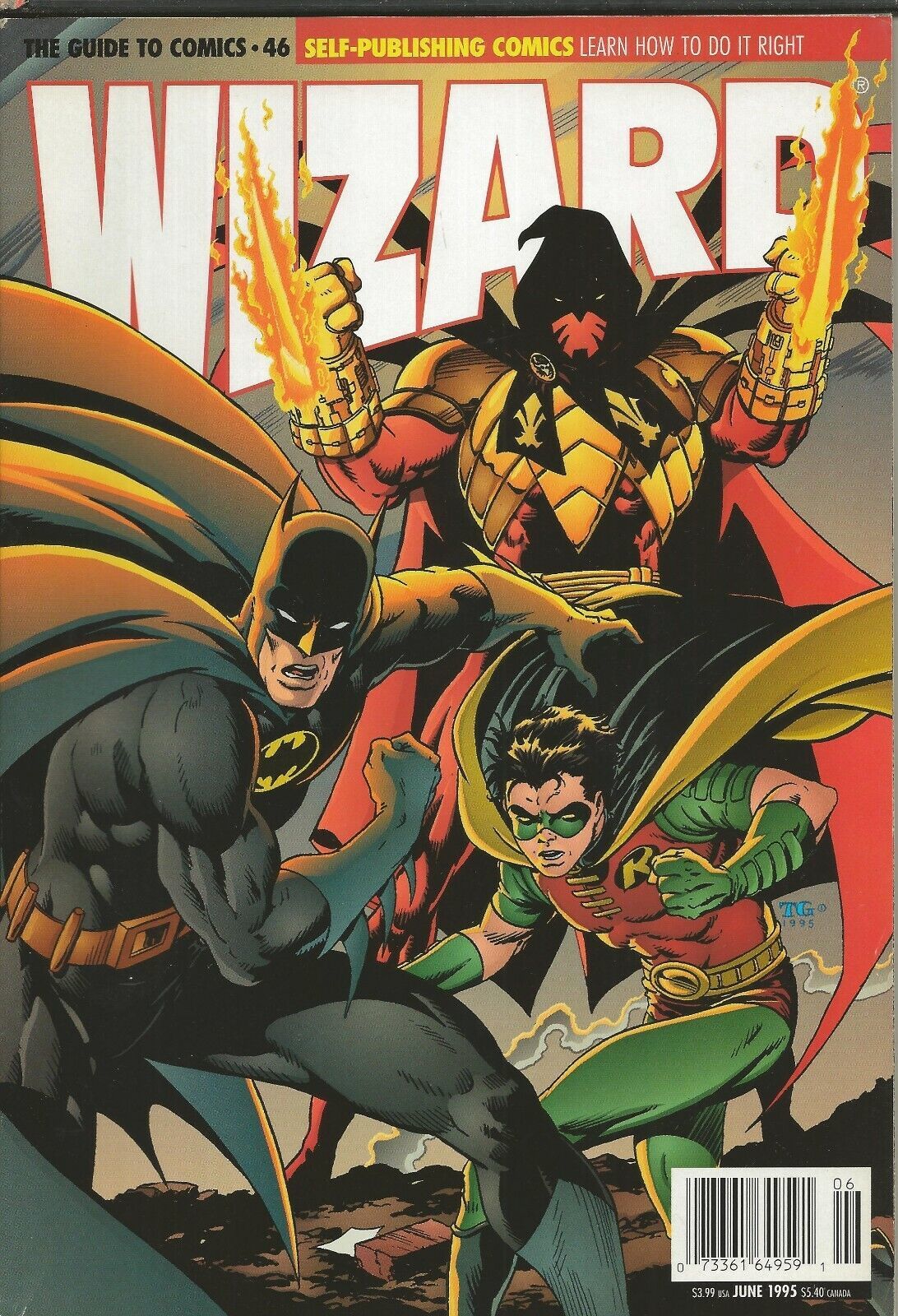 ORIGINAL Vintage June1995 Wizard Magazine #46 Batman Robin Azrael ...