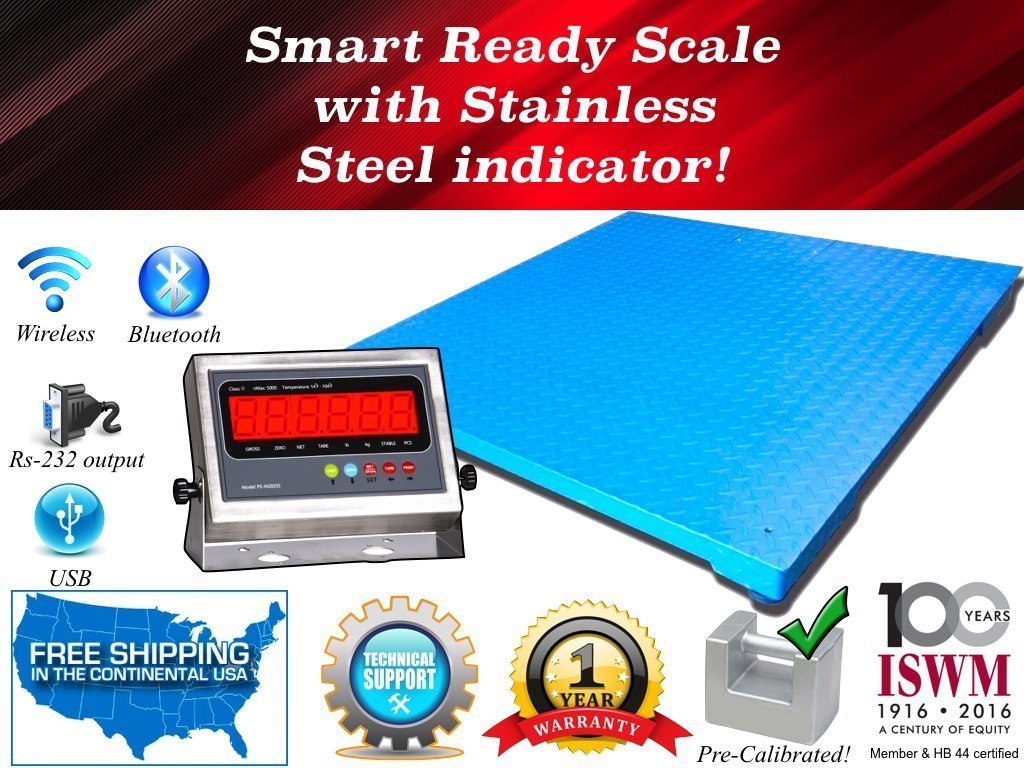 SellEton 60" x 60" Floor Scale/Pallet Size with Indicator & Printer ...