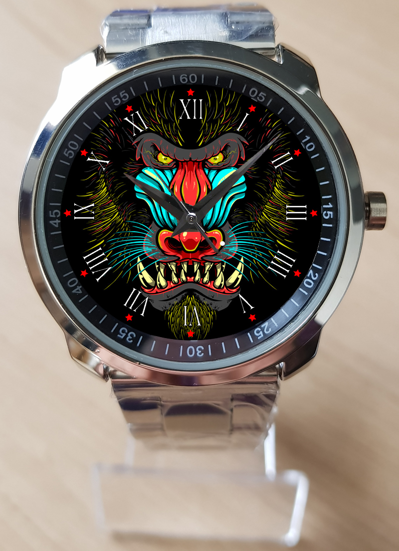 Baboon Monkey Beautiful Art Unique Unisex Beautiful Wrist Watch Sporty ...