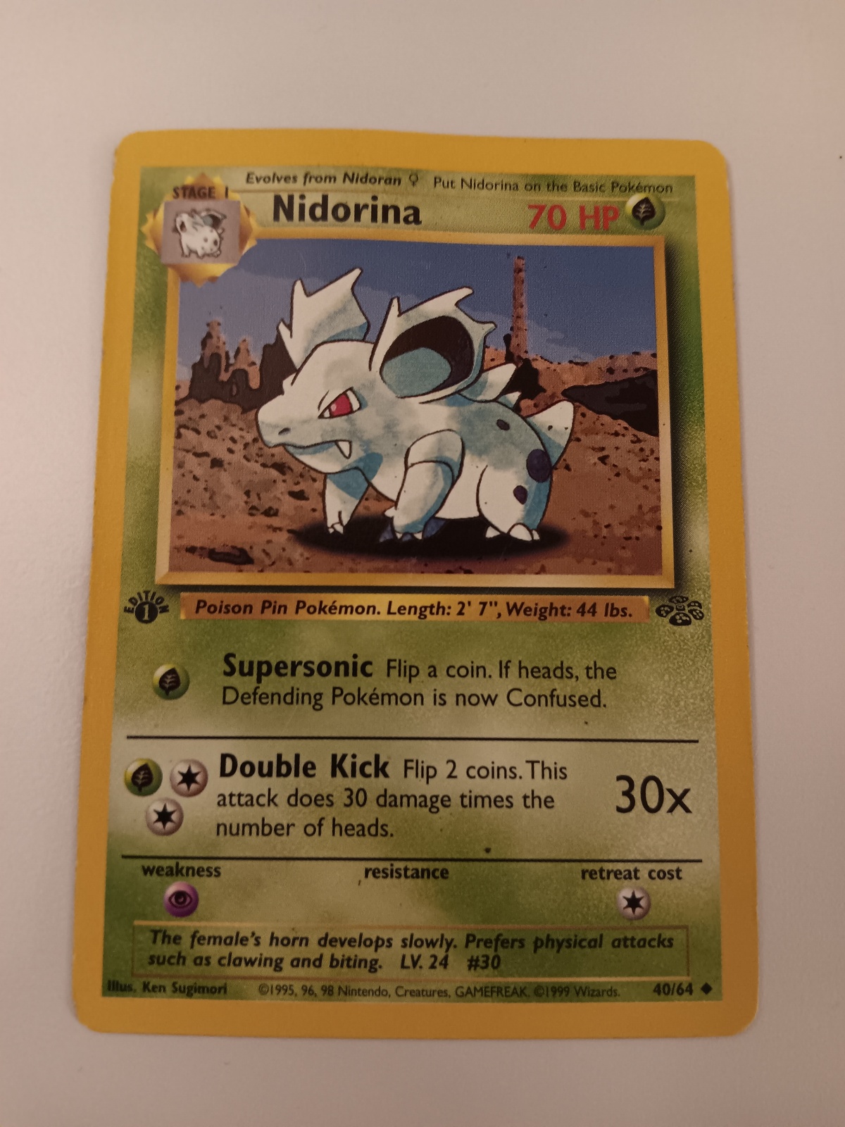 Pokemon 1999 Jungle Series Nidorina 40 / 64 First Edition NM Single ...