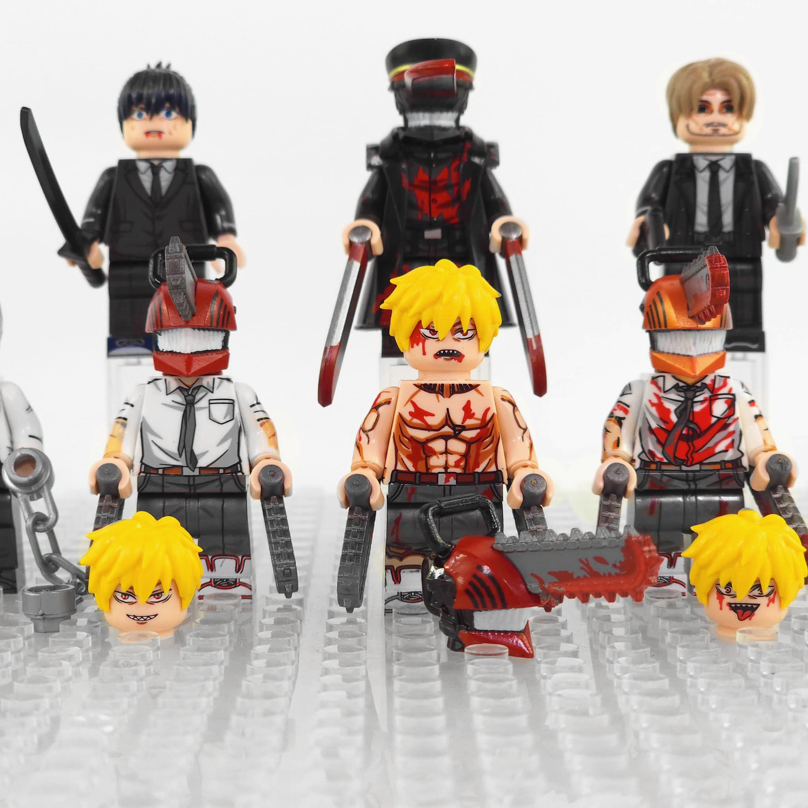 10pcs Chainsaw Man Denji Makima Power Samurai Sword Gun Devil ...