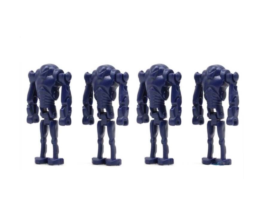Super Battle Droid Blue pack of 4 Star Warss Minifigure Custome - LEGO ...