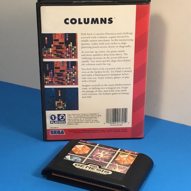 Columns (Sega Genesis, 1990) CLASSIC VIDEO GAME VINTAGE ORIGINAL CASE ...