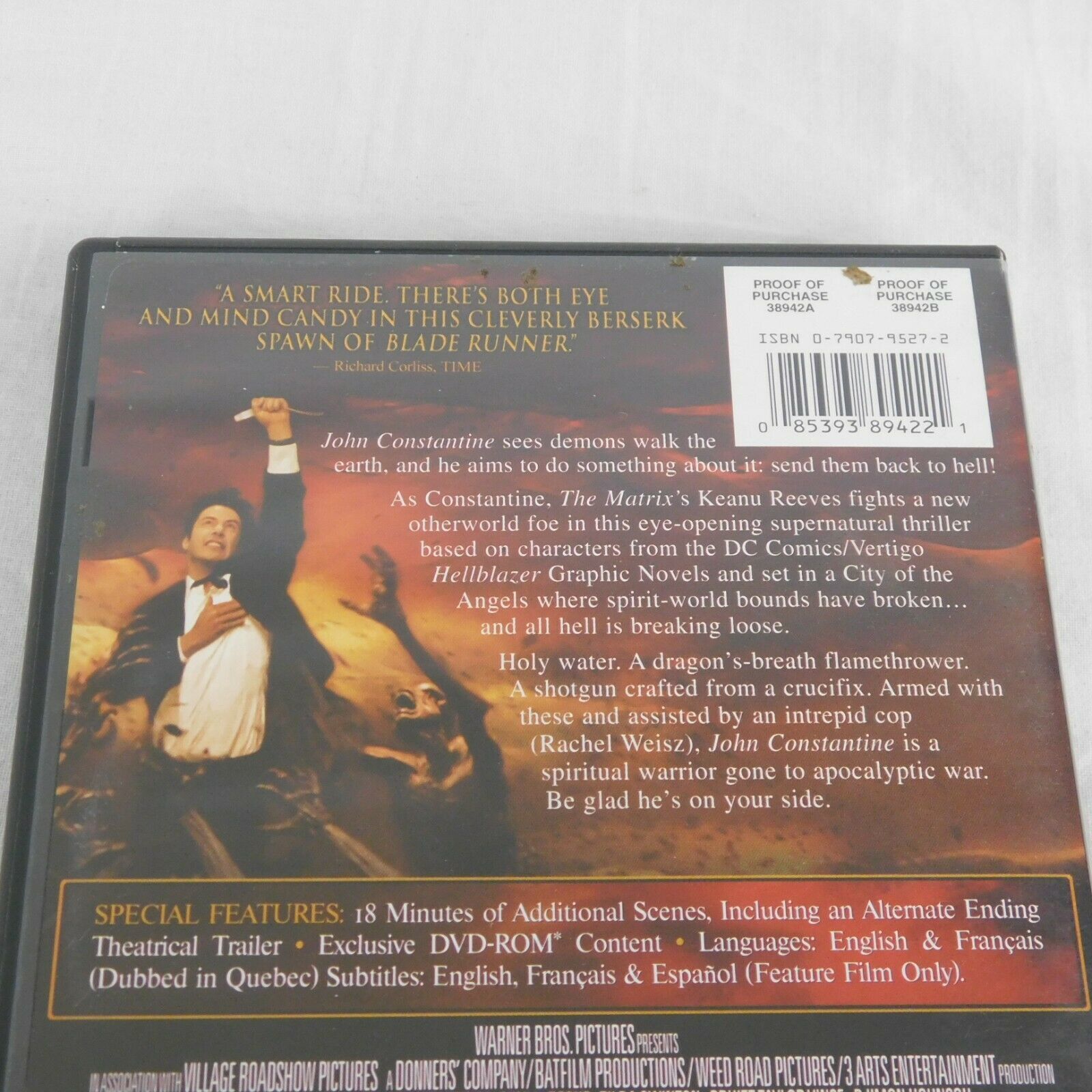 Constantine DVD 2005 Warner Bros Rated R and 50 similar items
