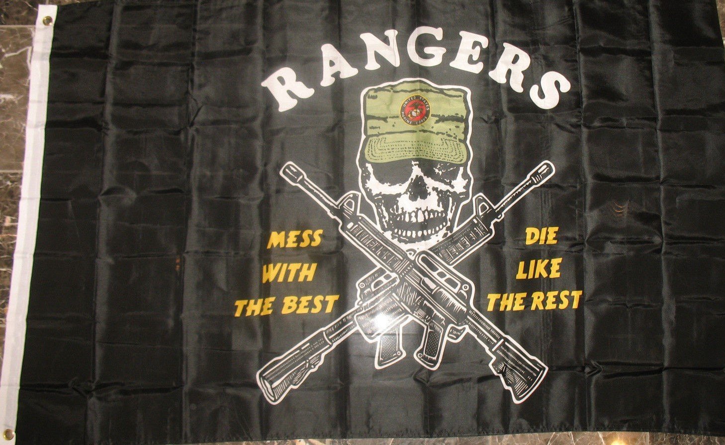 3X5 Ranger Mess With The Best Army Airborne Rangers Flag - Weather Stations