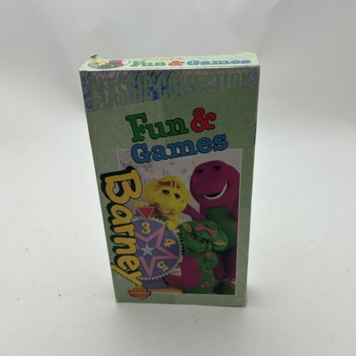 Barney - Barneys Fun and Games (VHS, 2000, Classic Collection) White ...