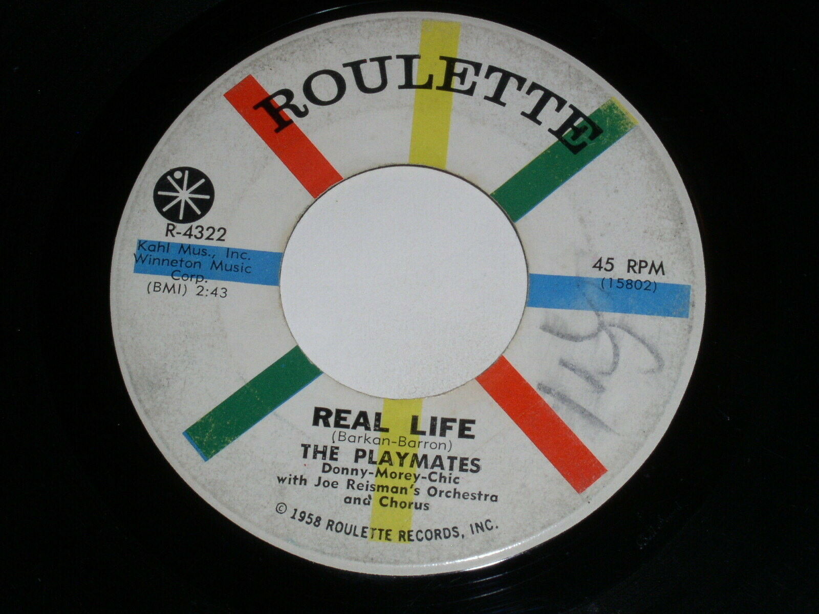 The Playmates Real Life Little Miss Stuck Up 45 Rpm Record Roulette ...