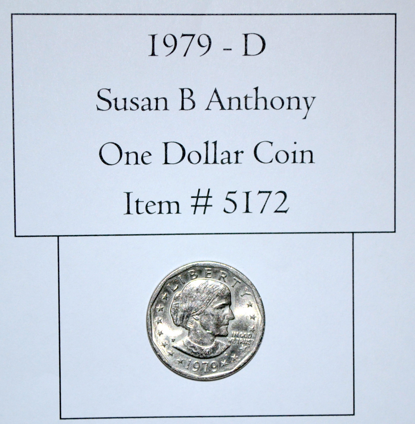 1979 D Susan B Anthony Dollar 5172 Rare Coins Old Coins Vintage
