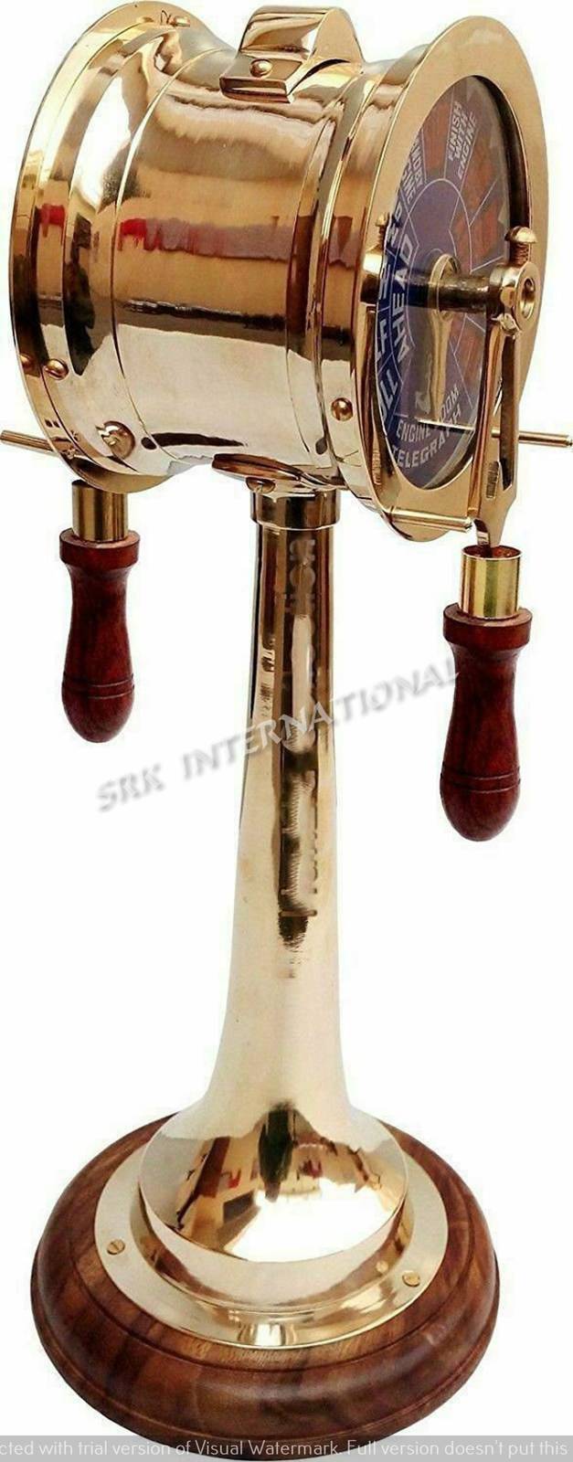 14" Antique Shinny Brass Ship's Engine Order Telegraph Nautical Decor ...