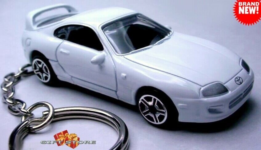 RARE!! KEY CHAIN WHITE TOYOTA SUPRA FAST AND FURIOUS PAUL WALKER SUPER ...