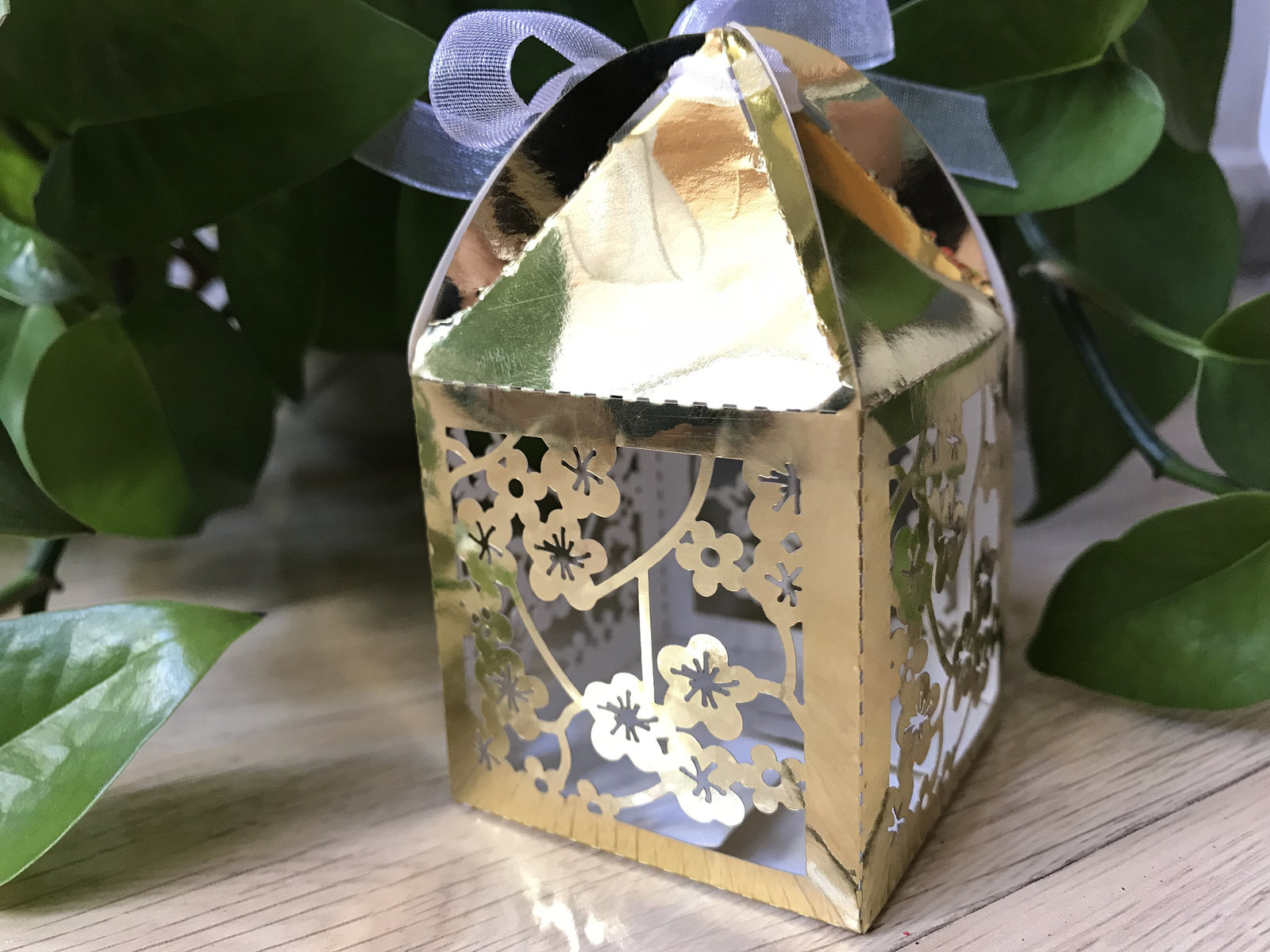 100pcs 6*6*9.5cm Metallic Silver Wedding Favor Box,Cupcake Gift ...
