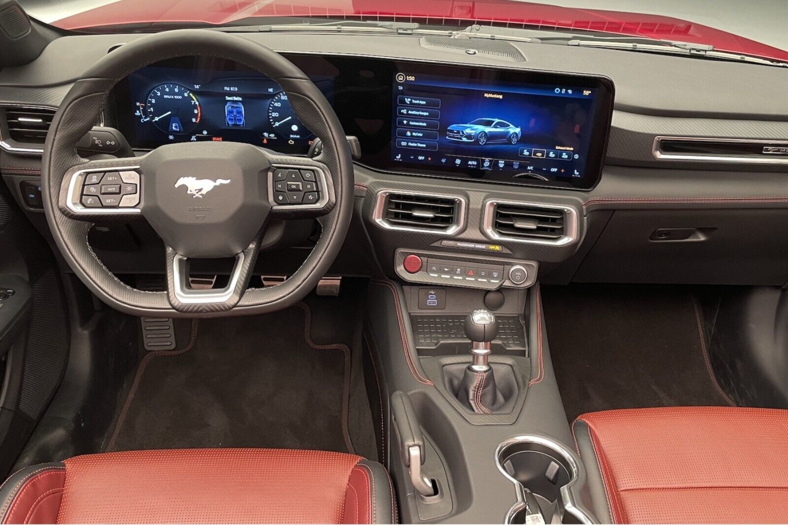 2024 Ford Mustang GT interior dark tan | 24x36 inch POSTER | sports car ...