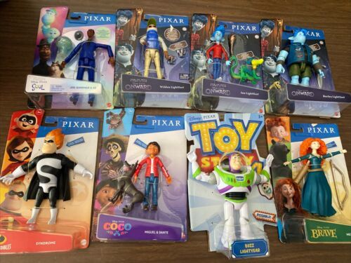 Disney Pixar New Articulated Action Figure 2021 Mattel Lot Of 8 All New ...
