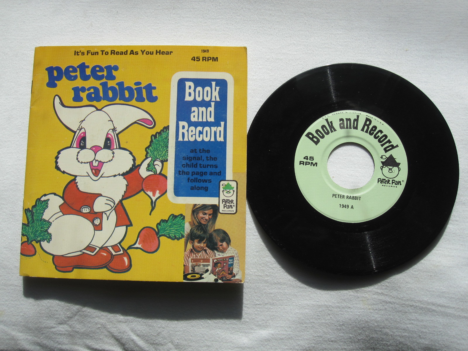 1971 Peter Pan Records Book & Record Set #1949: Peter Rabbit - Vinyl ...