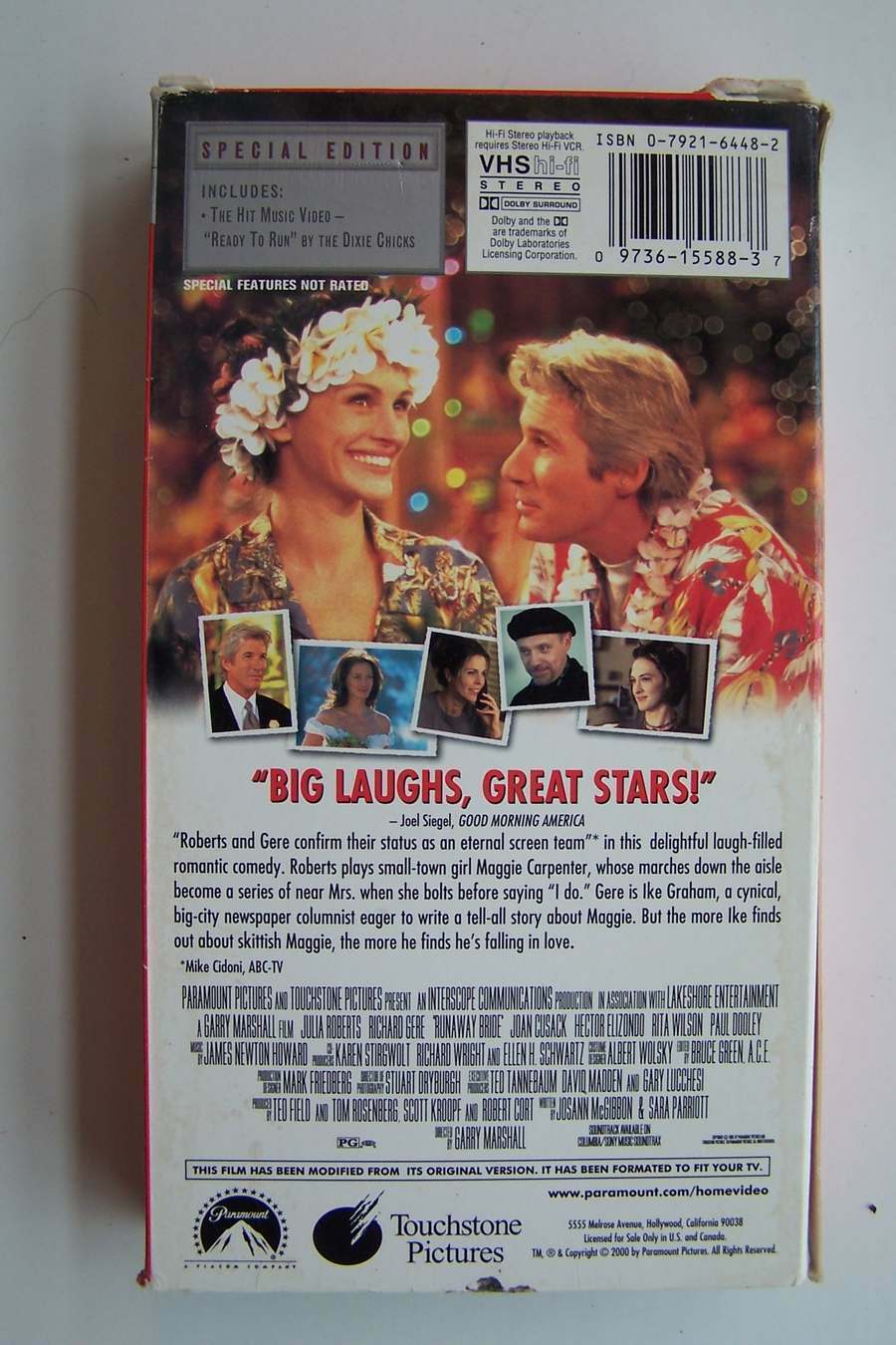 Runaway Bride (Special Edition) VHS Video Tape 1999 Julia Roberts ...