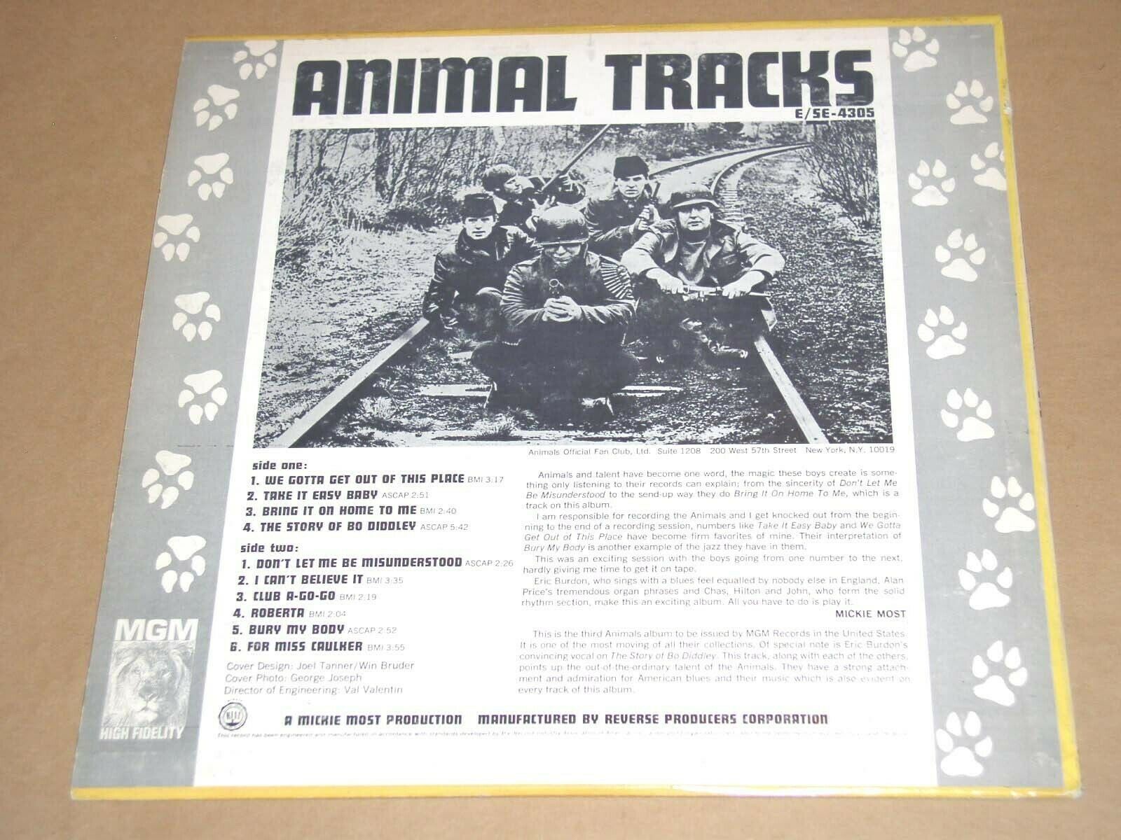 The Animals Animal Tracks Vinyl Record Album Hype Sticker MGM Label ...