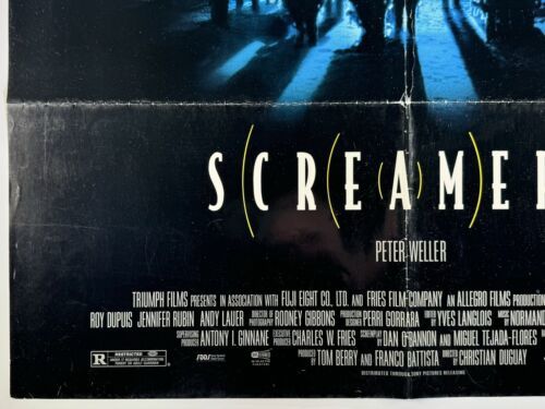 1995 Screamers Original One Sheet Folded Movie Poster Vintage Horror ...