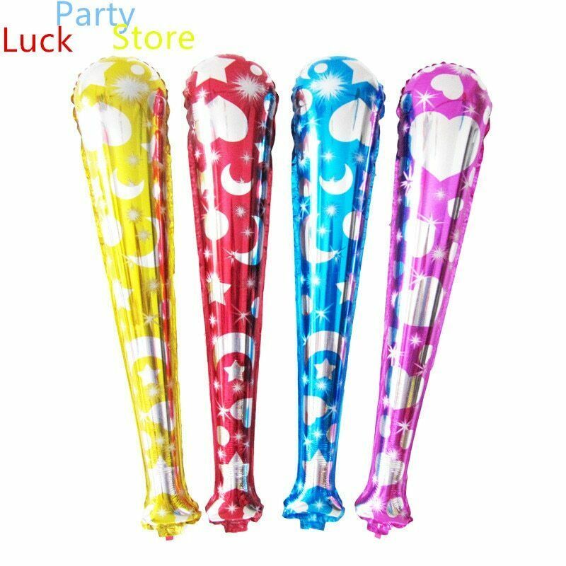 6 - HUGE 29 inch Mylar Foil Baseball Bat Balloon Cheering Sticks - Fun ...