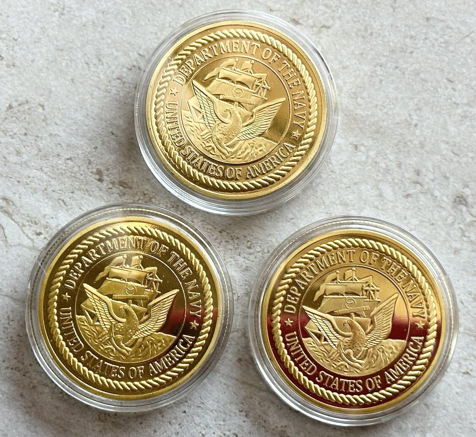 3 Pcs CHALLENGE COIN Seal Team FOUR, FIVE, SIX US NAVY NAVAL - Current ...