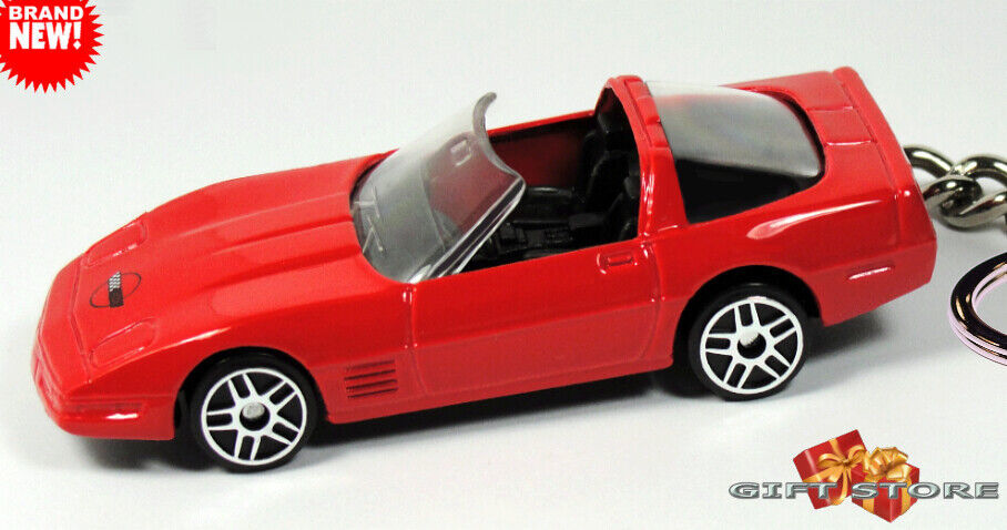 VERY RARE KEY CHAIN RED CHEVY CORVETTE ZR-1 T-TOP GM C4 CUSTOM LIMITED ...