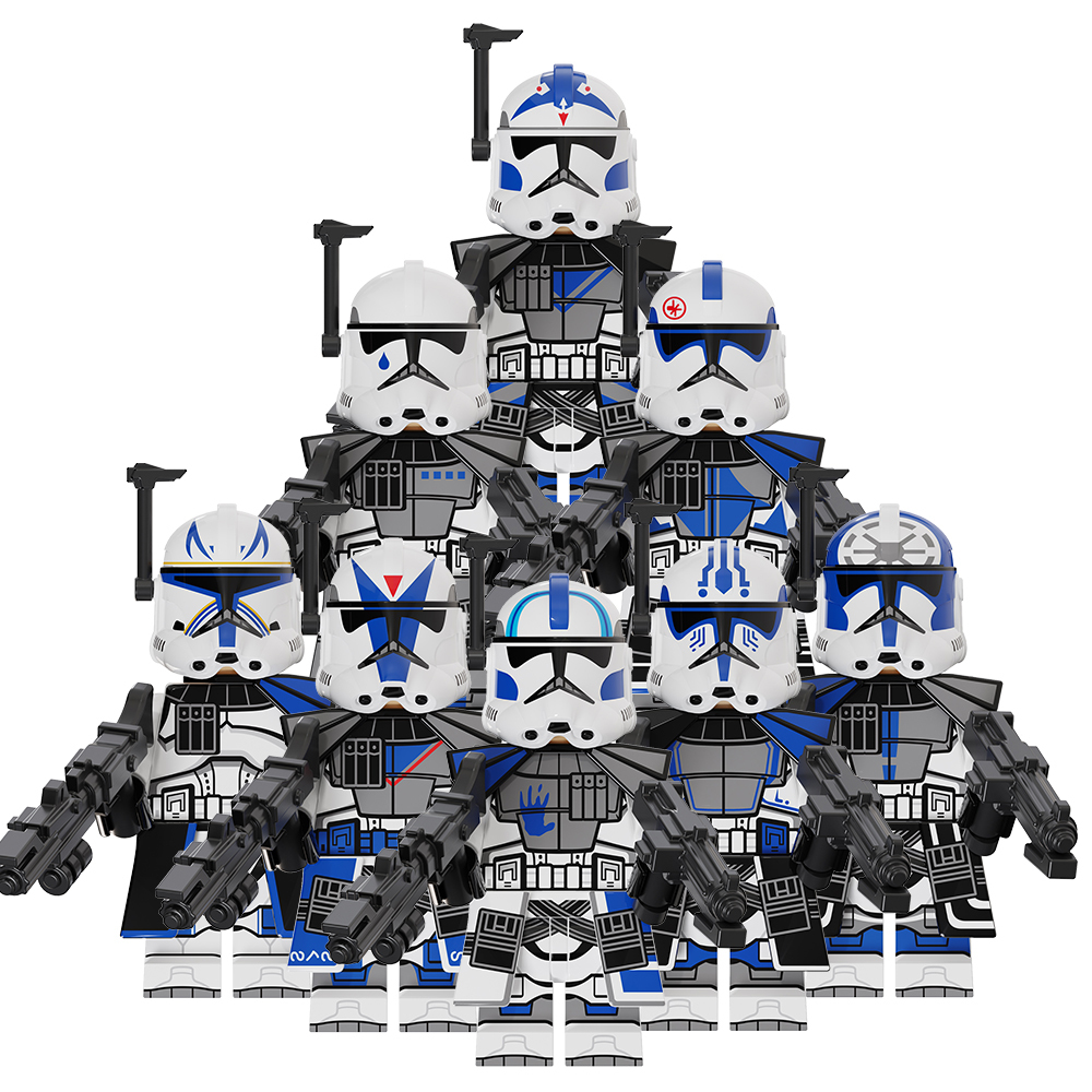 8pcs Star Wars ARC Troopers The 501st Legion Rex Jesse Fives Kix Tup ...