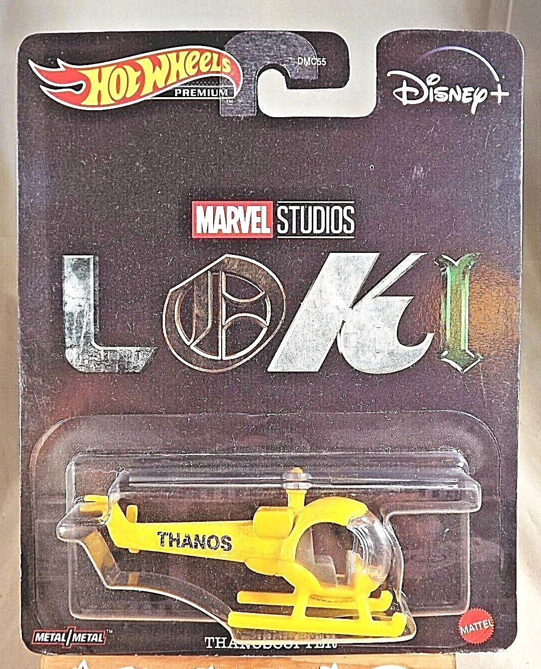 2022 Hot Wheels Premium Marvel Studios LOKI THANOSCOPTER Yellow w/Gray ...