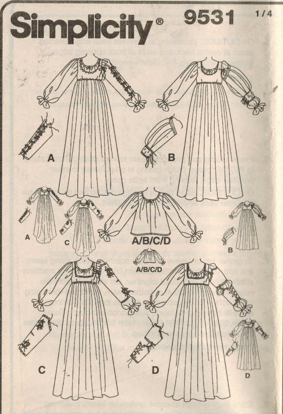 Misses Renaissance Medieval Reenactment Costume Gown Sew Pattern 14-20 ...