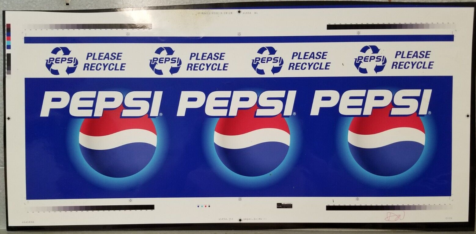 Pepsi Logo Ball Please Recycle Preproduction Advertising Art Work 2018 ...