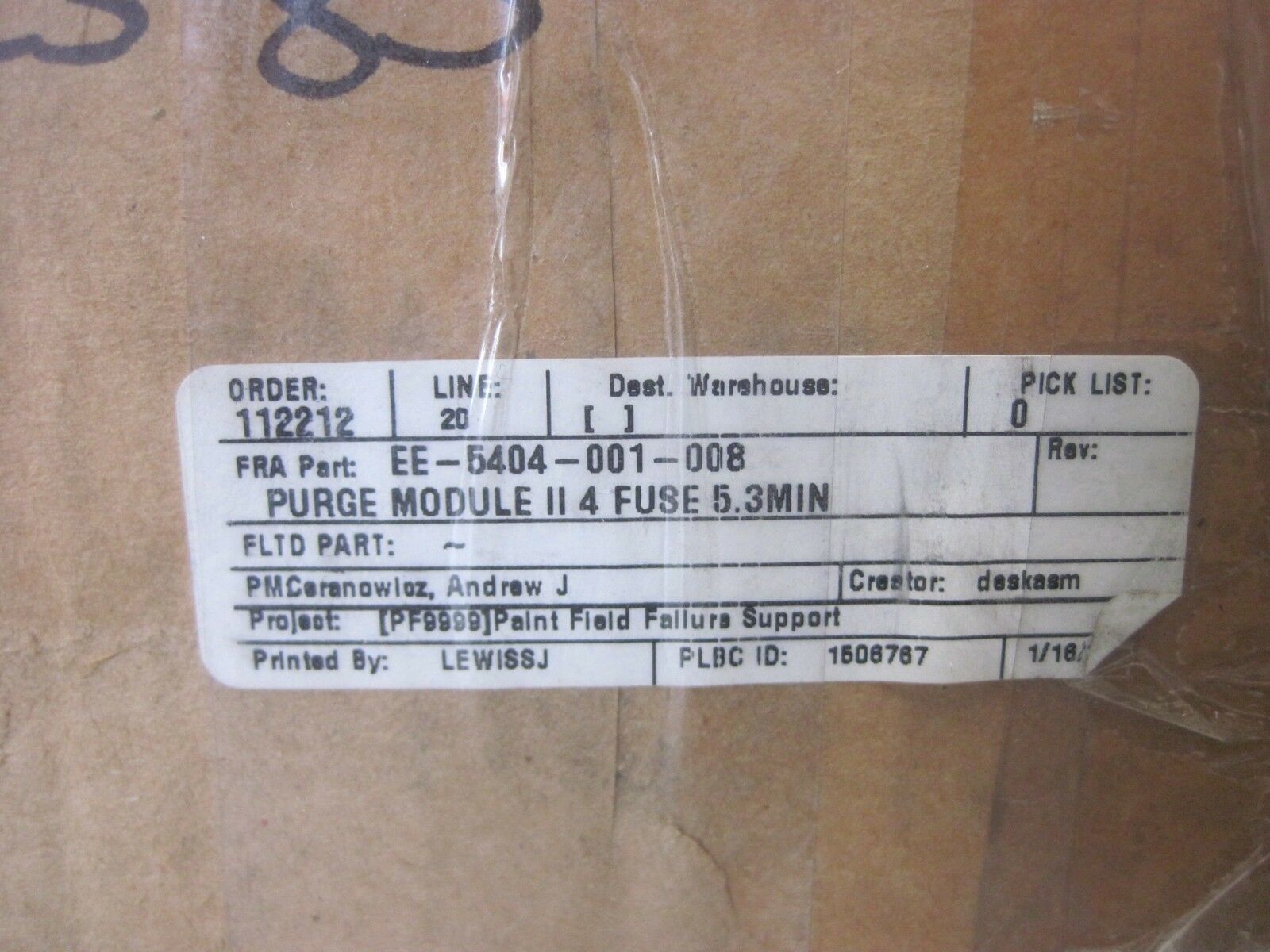 100% WARRANTY (NEW) Fanuc EE-5404-001-000 Purge Module II - Other ...