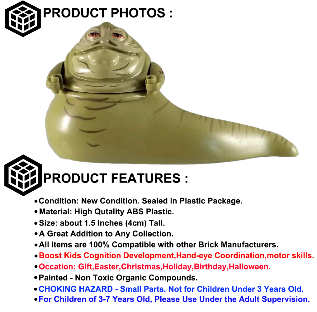 1pcs Star Wars LARGE Jabba Desilijic Tiure (Jabba) Minifigure Building ...