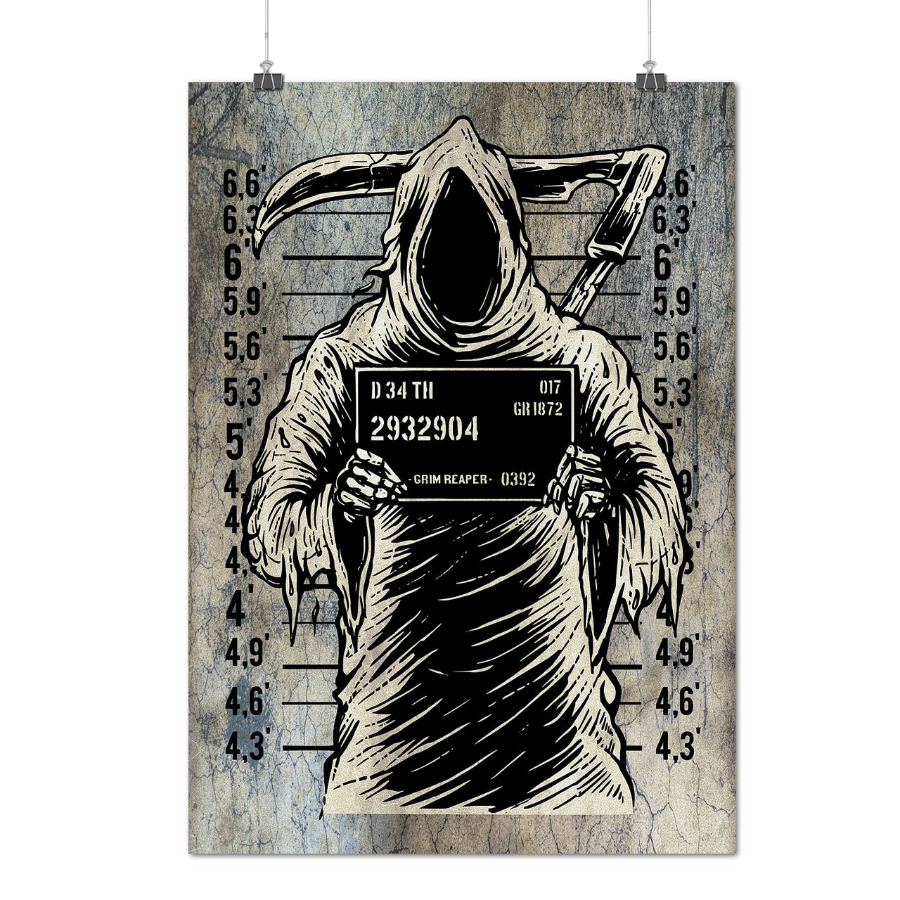 Grim Reaper Jail Horror Matte/Glossy Poster A0 A1 A2 A3 A4 | Wellcoda ...