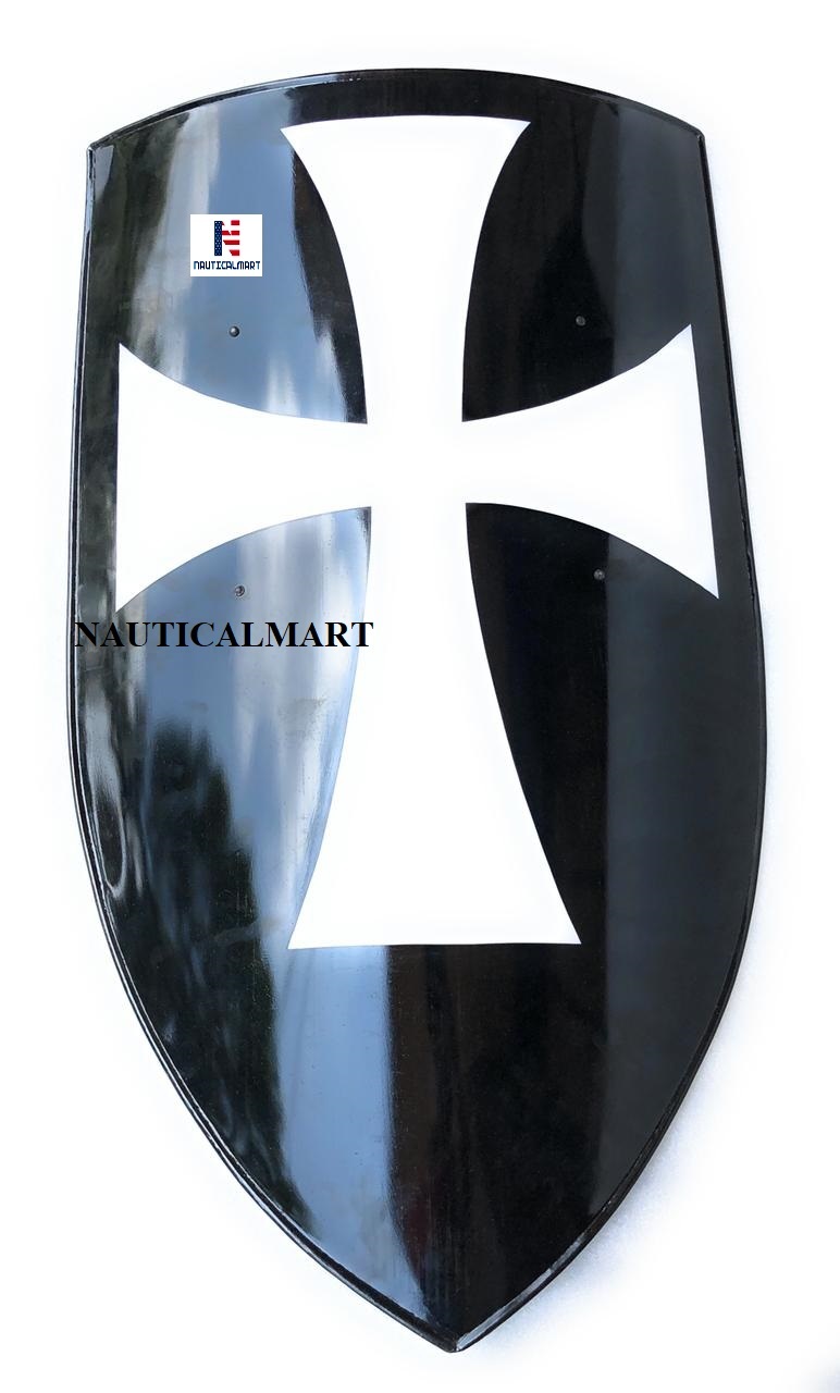 NauticalMart Hospitaller Medieval Armour Shield Battle Ready White ...