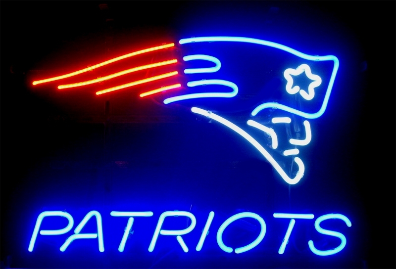 NFL New England Patriots Football Beer Bar Neon Light Sign 17" x 15 ...