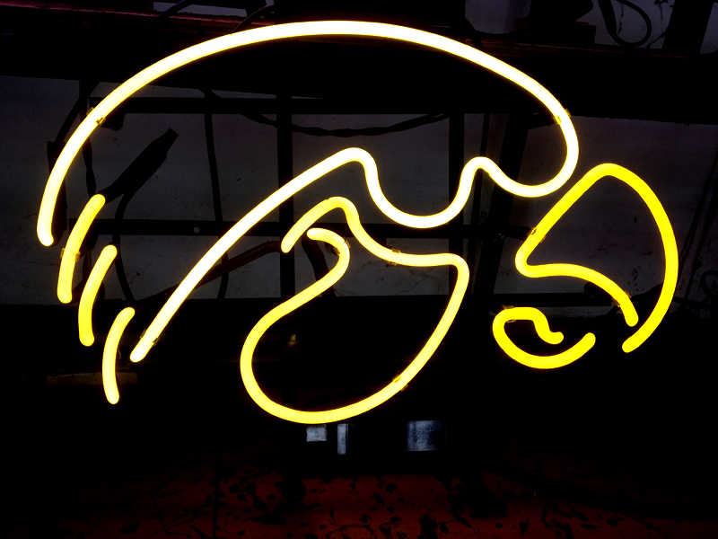 NCAA Iowa Hawkeyes University College Football Neon Light Sign 16" x 14 ...